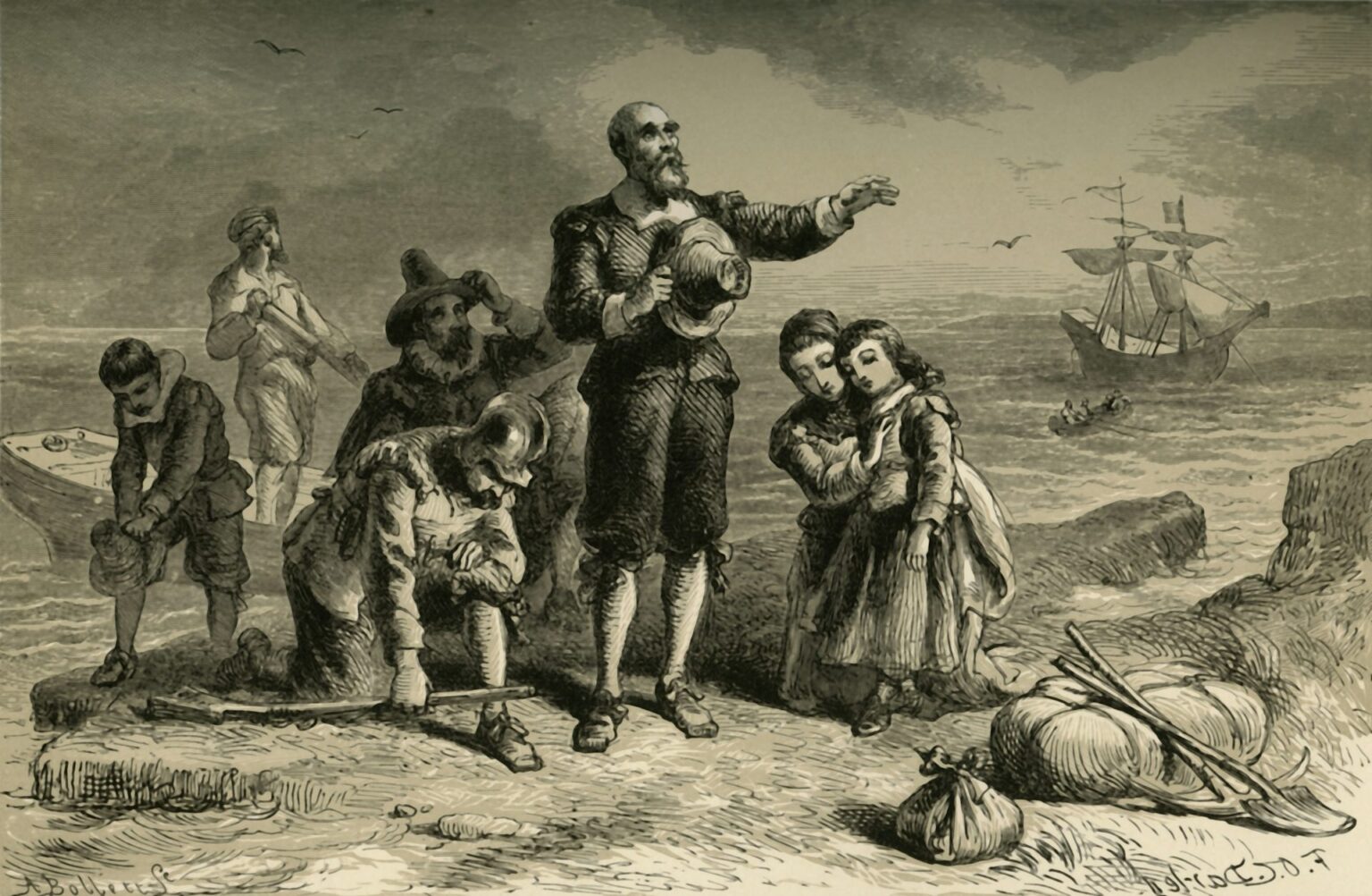 How the first Pilgrims and the Puritans differed in their views on ...