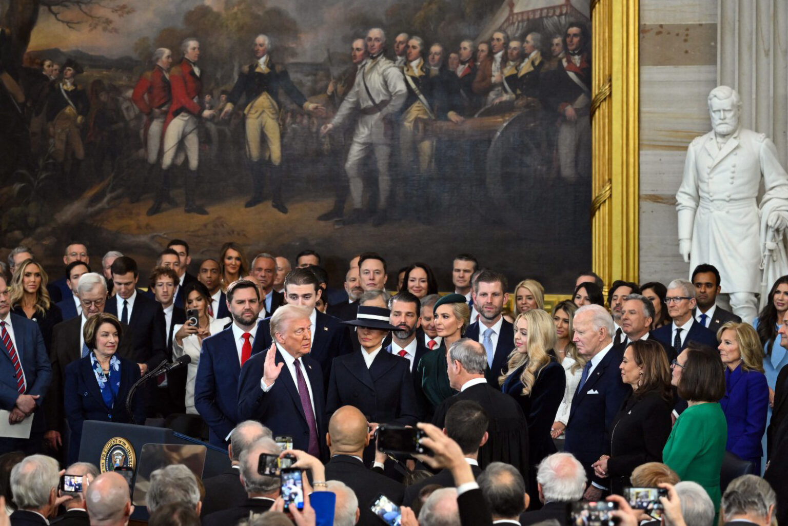 At inauguration, Trump says he was 'saved by God to make America great ...