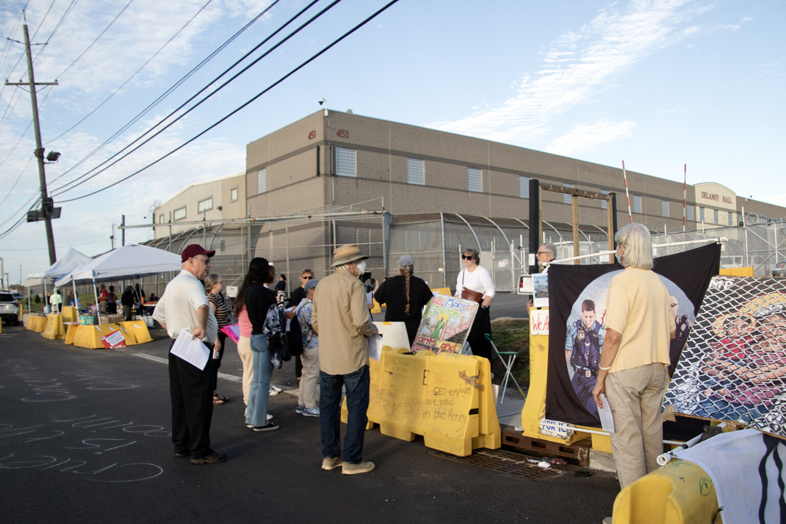 Outside Newark's 1,100-bed detention center, a weekly prayer service ...