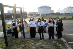 Outside Newark's 1,100-bed detention center, a weekly prayer service ...