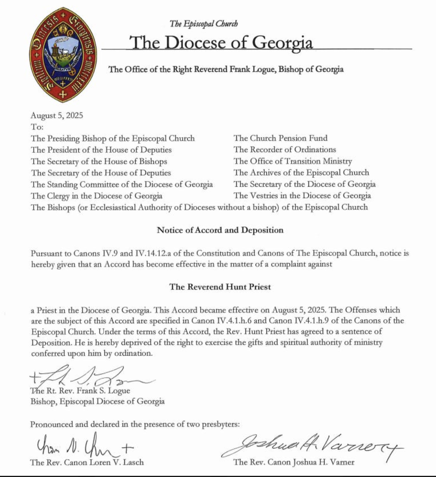 Episcopal Church removes priest who founded Christian psychedelic society
