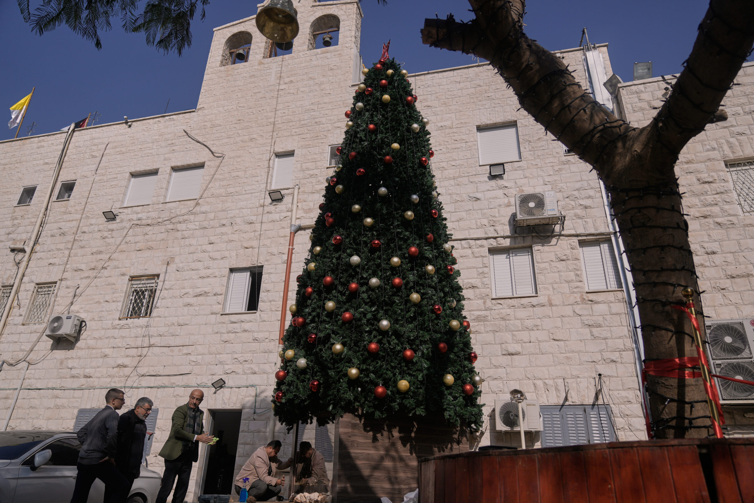 3 Palestinians arrested on suspicion of torching a Christmas tree at a ...